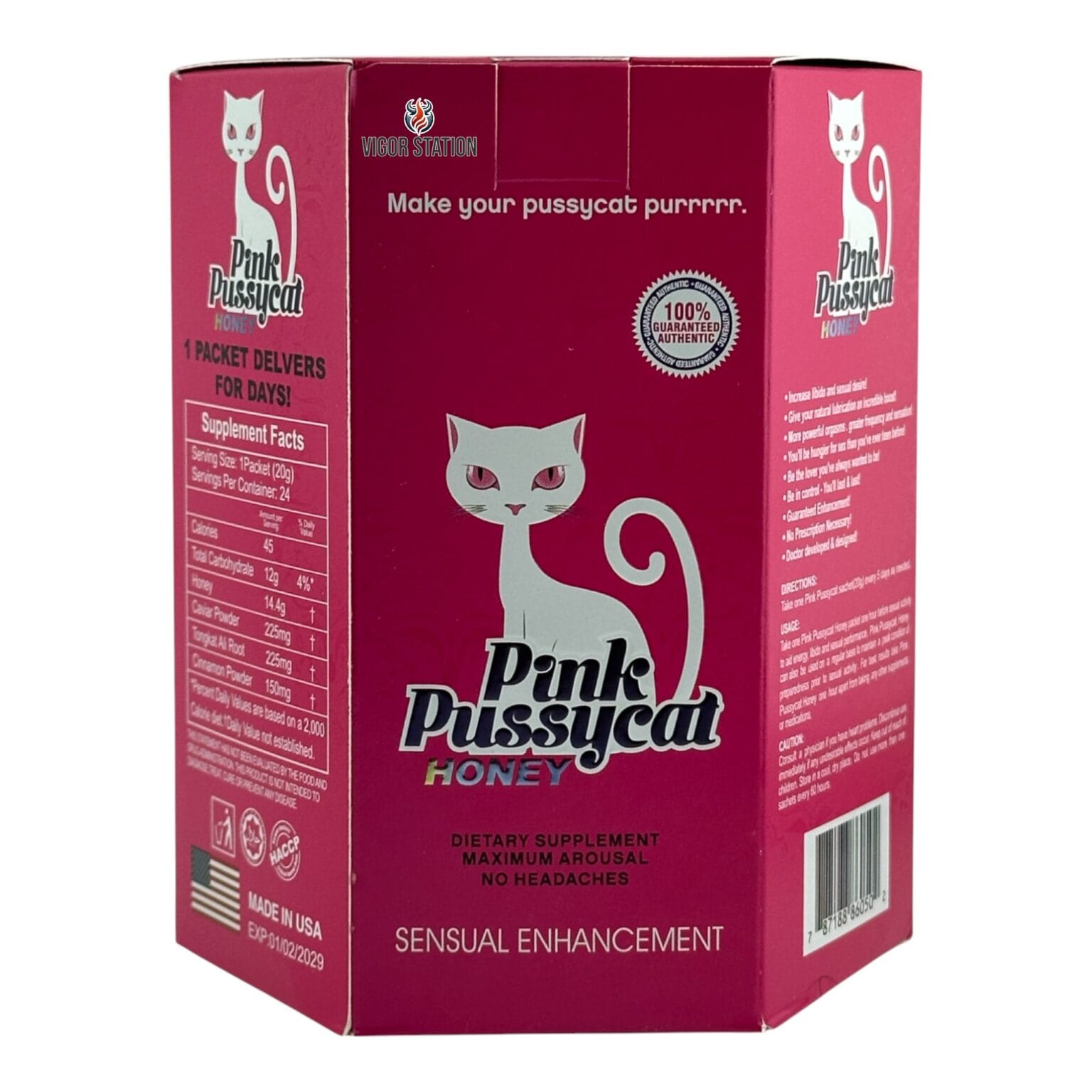 Pink Pussycat Honey for Women (24 Pack) | Vigor Station