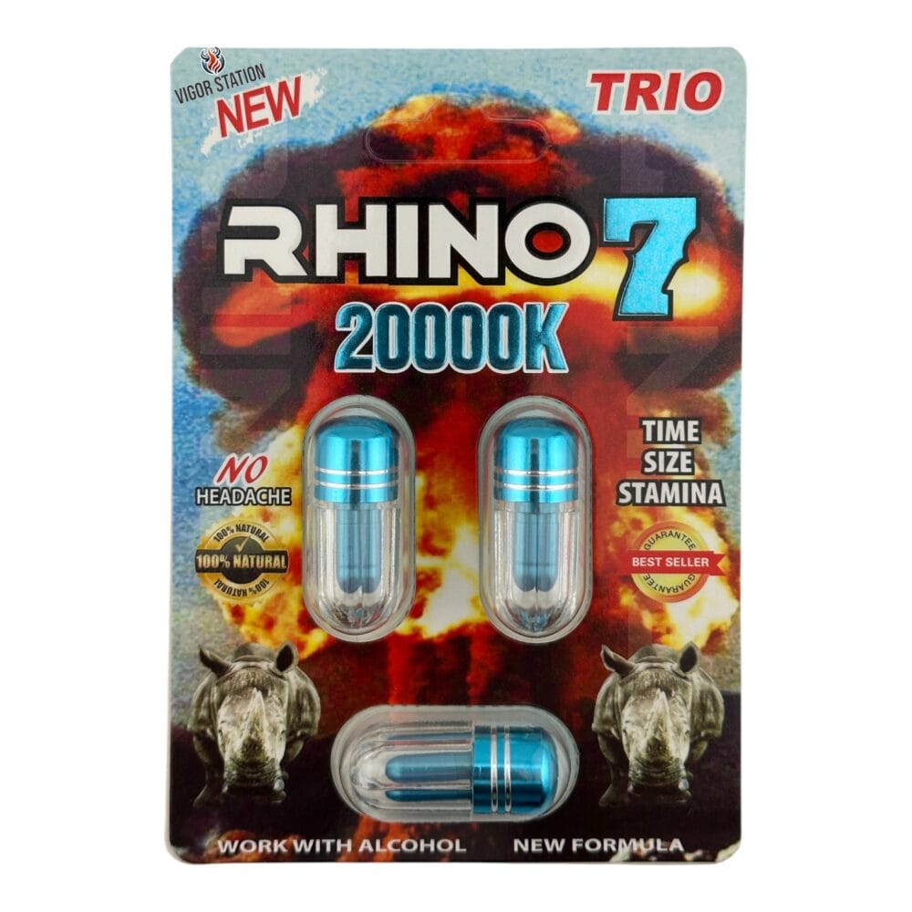 Rhino 7 20000K Trio Pack – 3 Pills | Male Enhancement
